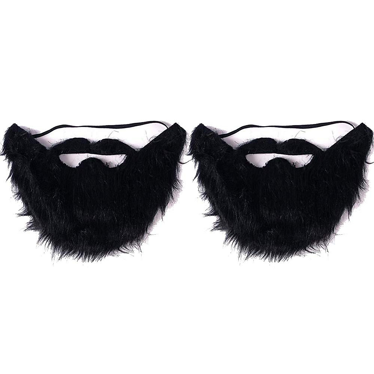VIGUEUR Mustaches - 2PCS Costume Party Male Man Fake Beard Mustache Black