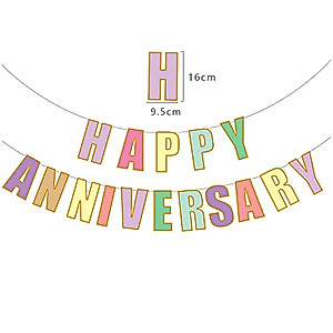 Happy Anniversary Banner, Wedding Anniversary Party Funny Paper Sign Party Supplies