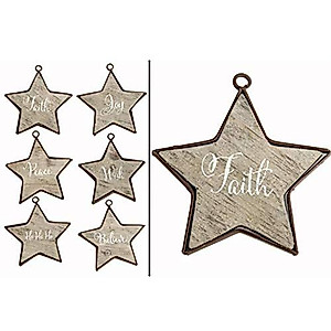 DERAYEE 100 Pcs Unfinished Wooden Stars Ornaments, Assorted Size Cutout Blank Wood Pieces Star for Christmas Wedding Party DIY Crafts