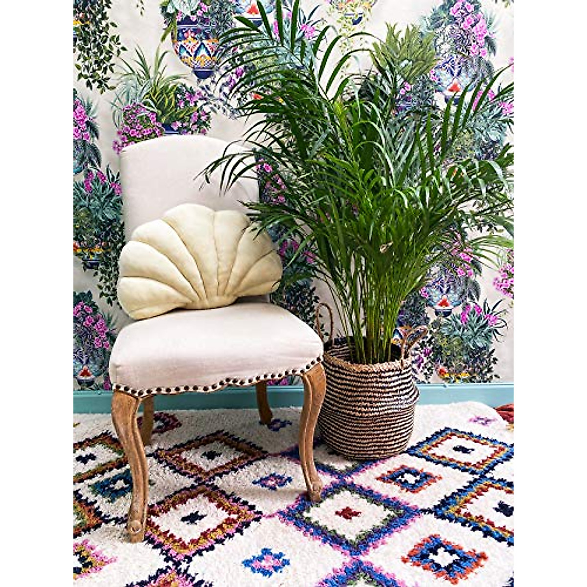 Shell Pillow in A Luxurious Fabric. Decorative Seashell Cream Throw Pillow for Bed or Couch. Perfect Nautical Decor Pillows for Beach Home Decor. 18 X 13 Inches – Ideal Accent Pillows