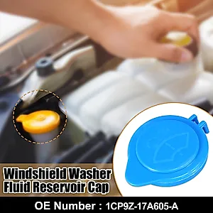 X AUTOHAUX Blue CP9Z-17A605-A Windshield Wiper Washer Fluid Reservoir Tank Bottle Cap for Ford Focus 2012-2018