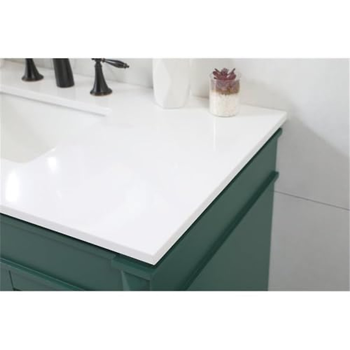 Elegant Decor Indoor Modern Under Sink Bathroom Fixtures Storage Organizer Cabinet 42 inch Single Bathroom Vanity - Green