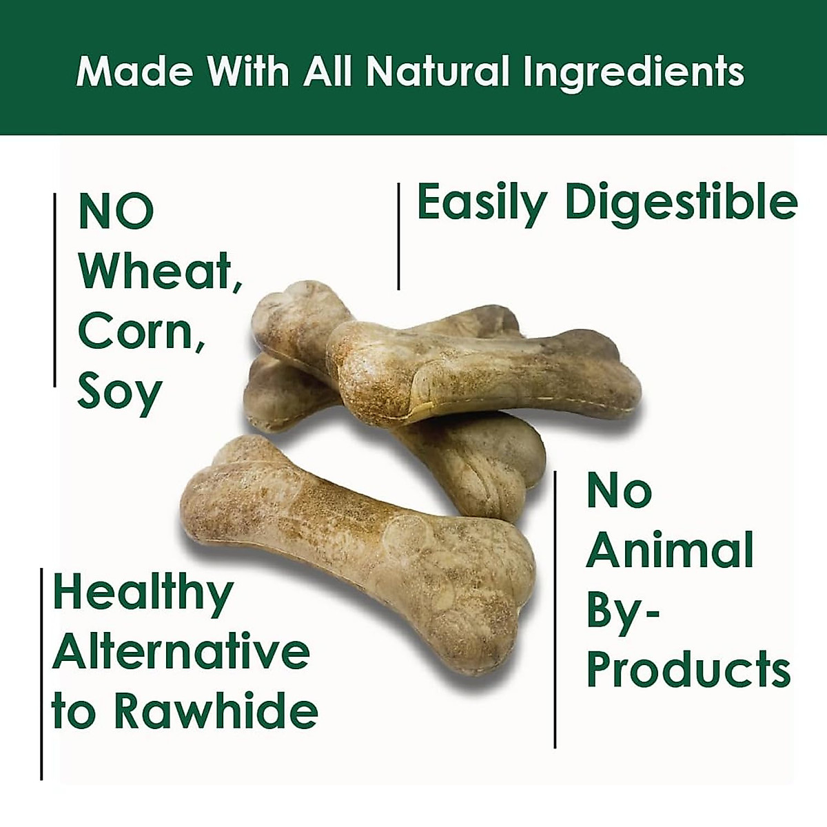 Bonies Skin and Coat Treats for Dogs, Promote Silky Coat and Healthy Skin, Healthy Teeth & Fresh Breath, Low Calories - Chicken Flavor, Minis, 2 Bone Pack