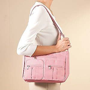 Multiple Pocket Crossbody Shoulder Handbag, Microfiber, 3 Piece Set