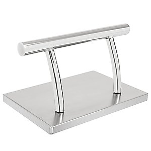 BarberPub Stainless Steel Footrest Barber Chair Foot Rest Parts for Hairdressing Salon Beauty Spa Equipment FOT01 (Silver)