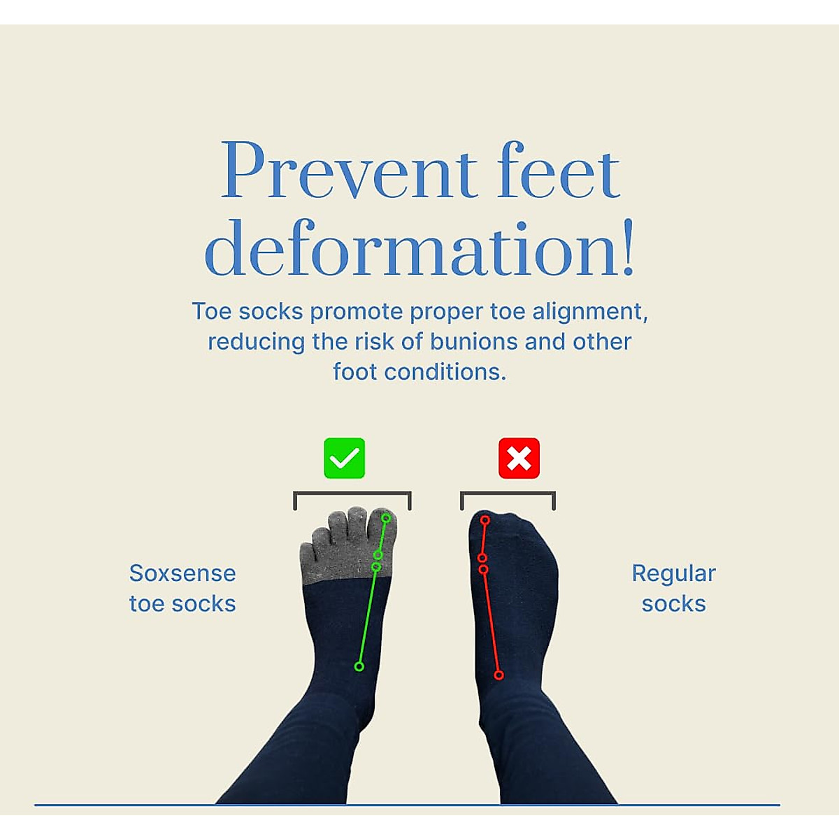 Soxsense Women's Toe socks Cotton Mini Crew Five Finger Socks Lightweight For Running Athletic 4 Pairs (US, Numeric, 7, 10, Regular, Short, Black)