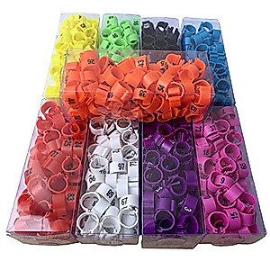 SRRPSPIGEON Pigeon Clip Ring Pigeon Ring Pigeon Band Bird Leg Ring Chicken Leg Band with Serial Number 001-100