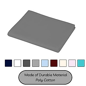 Clovefry Toddler and Preschool Cot Sheets - Daycare/Pre-School Cot Sheet - Corner Elastic Loops - Cot Bed Fitted Sheet - Poly Cotton Surface Set of 6 (22" W X 52" L) - Dark Grey