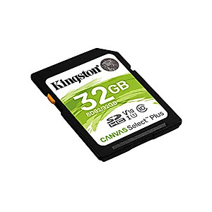 Kingston 32GB SDHC Canvas Select Plus 100MB/s Read Class 10 UHS-I U1 V10 Memory Card (SDS2/32GB)