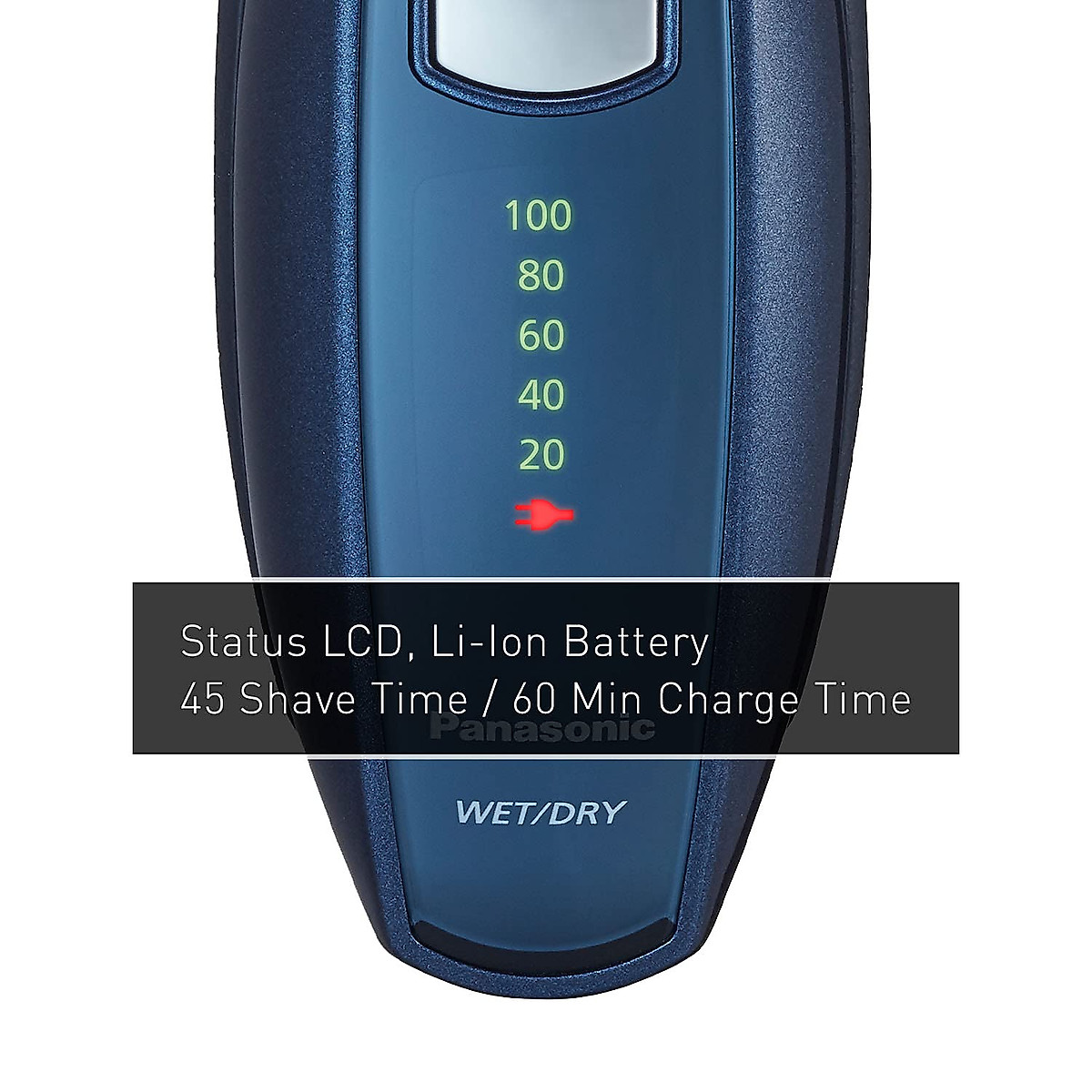 Panasonic Arc4 Electric Razor for Men 4Blade Electric Shaver with Popup Trimmer Rechargeable Wet Dry Foil Shaver, Blue, 1 Count