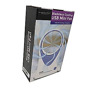 Bladeless Mini Cooling Fan Dual-Powered USB or Battery Operated | Desktop Fan for Cooling Breeze