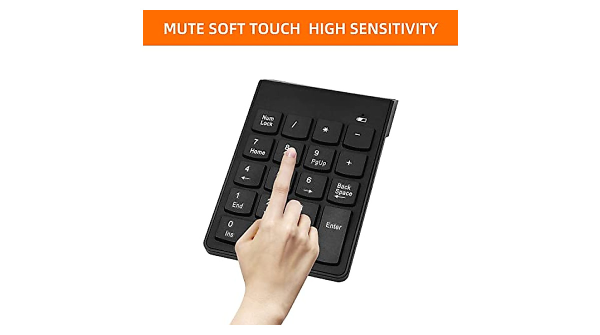 SMOOTHCLUE Wireless Numeric Keypad for Laptop & Desktop | 10-Key USB ...