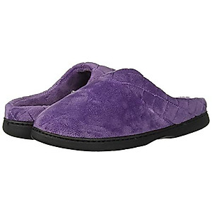 Dearfoams Womens Darcy Velour Casual Slippers Casual - Purple - Size M W