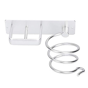 Yosoo Aluminum Spiral Hair Dryer Holder, Wall Mounted Shelf Hair Dryer Rack Organizer Holder Styling Stand for Bathroom