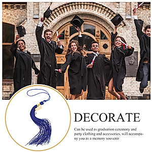 24 Pcs Graduation Cap Tassels Graduation Pendants 2025 Year Charms Graduation Hat Tassel Decor Hat Academic Graduation Cap Tassels Alloy Blue