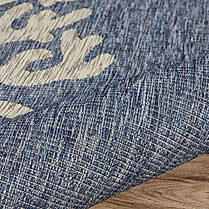 LR Home Captiva Belize Reef Indoor/Outdoor Area Rug, 5' x 7', Navy/Gray