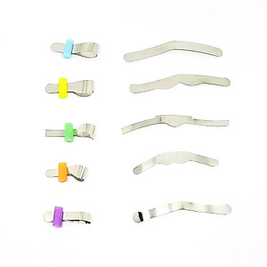 TEPTOARCH Lab Forming Sheet 50pcs/Box Orthodontic Sectional Contoured Metal Matrice Polyester Dentist Material for Adult/Child