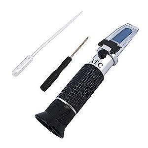 【The Best Deal】OriGlam RSG-100ATC Black Brix 0-32% Refractometer Beer Sugar Wine Alcohol Wort SG Meter Saccharimeter Handheld Tester Tools