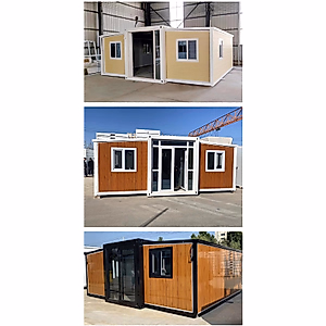 Portable Prefabricated Tiny Home 13x20ft, Mobile Expandable Plastic Prefab House for Hotel, Booth, Office, Guard House, Shop, Villa, Warehouse, Workshop (with Restroom) for Families & Remote Workers