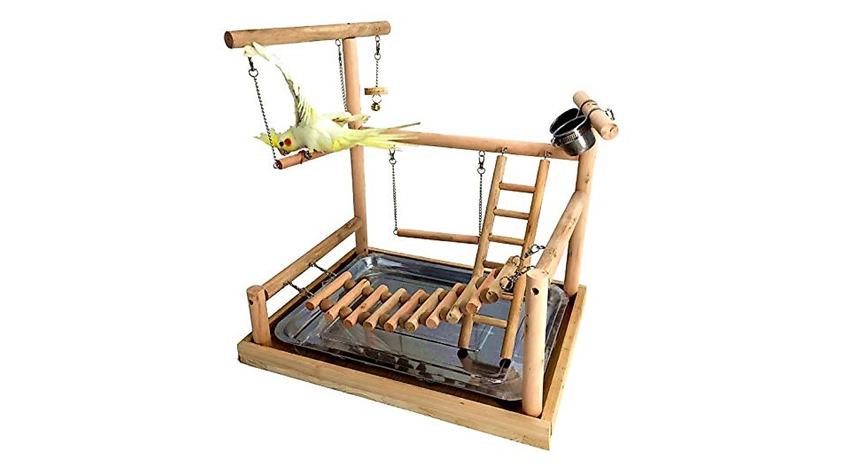 Mrli Pet Large Parrot Playstand - Safe & Sturdy Gym Stand