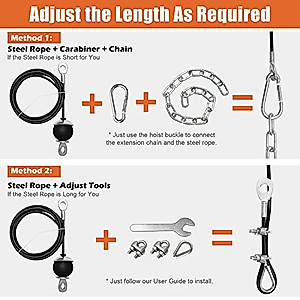 SERTT Home Gym Pulley System, Tricep Workout Pulley System for LAT Pulldown, Biceps Curl, Triceps, Shoulders, Back, Forearm Workout, Weight Cable Pulley System for Squat Rack, Garage