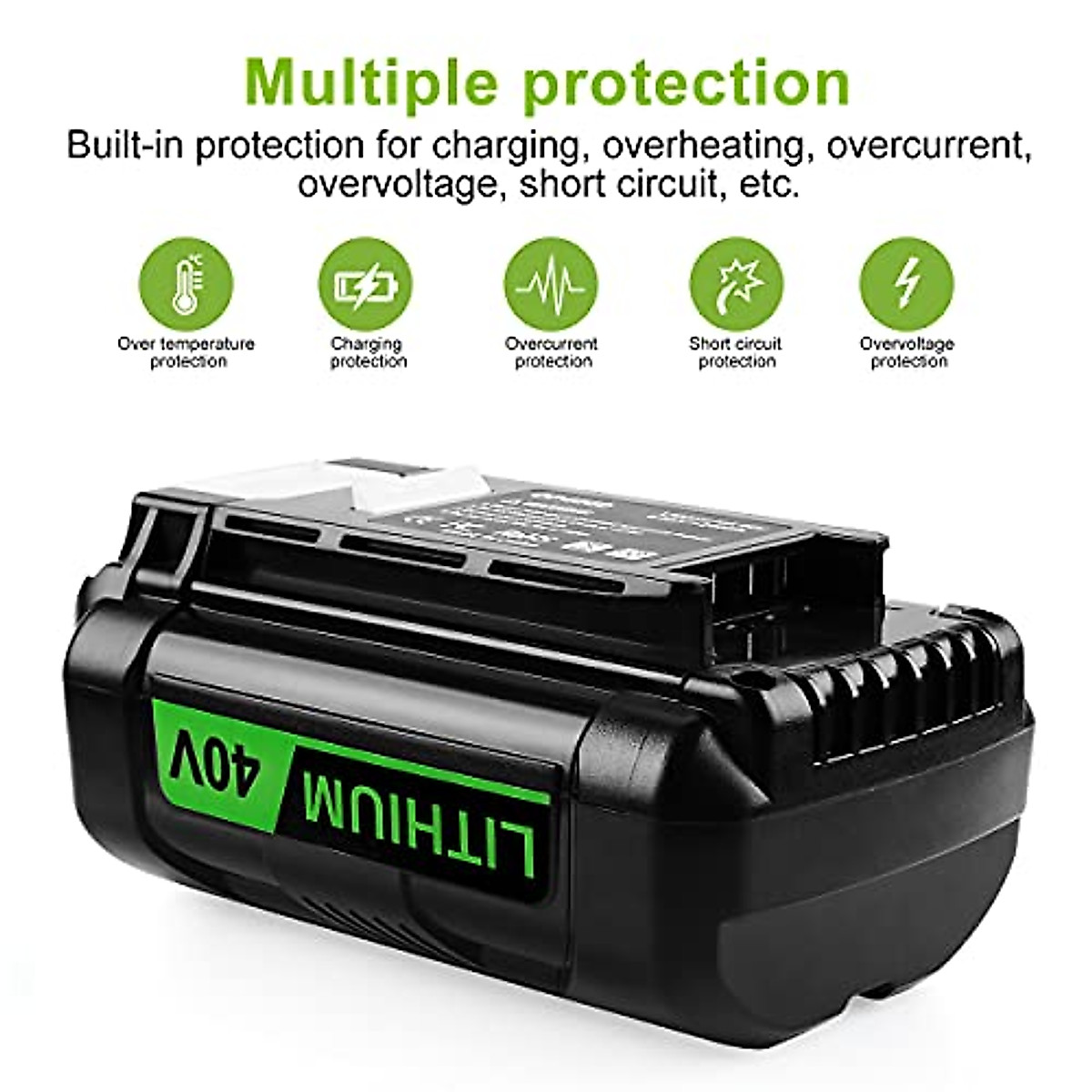 ANTRobut 40V 6.5Ah Battery Replacement for Ryobi 40V Lithium Battery Compatible with Ryobi 40 Volt OP4050A OP4015 OP4026 OP40201 OP40261 OP4030 OP40301 OP4040 OP4050 OP40601