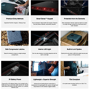 VAULTEK LifePod 2.0 Secure Waterproof Travel Case Rugged Electronic Lock Box Travel Organizer Portable Handgun Case with Backlit Keypad (Covert Black)