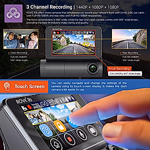 ROVE R3 Dash Cam | Hardwire Kit | 512GB Micro SD Card