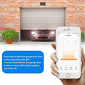 EVERSECU Tuya Smart WiFi Switch Garage Door Opener Controller Work with Alexa Echo Google Home SmartLife/Tuya APP Control No Hub Required