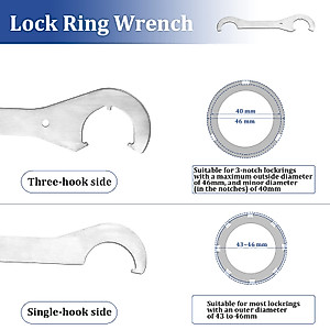 MATINA Bottom Bracket Tool, Bike Bottom Bracket Wrench, Bike Bottom Bracket Removal Tool, Double Sided Bottom Bracket Lock Wrench for Bicycle