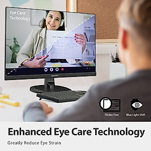 Gigastone 24 inch IPS LED Back Light Monitor 2-Pack 75Hz FHD 1920 x 1080, 178° Wide View Frameless, Dual Monitor, 5ms, Built-in Speakers, Eye Care Technology, Ergonomic Tilt VESA Mount, HDMI VGA