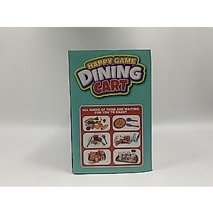 Kids Food cart Toy Sets,Kids Role Play Large Dining car Toys and 98pcs Food, Kitchen, Tableware Accessories., Educational Toys for 3+ Years Boys/Gir