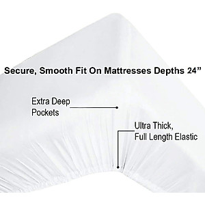 MGPS 100% Real Certified Organic Cotton Bedsheet Set, Full Size 6 Piece 1000 Thread Count Sheets Sets, [1 Fitted + 1 Flat + 4 Pillowcases], Extra 24" Deep Pocket - Teal Blue