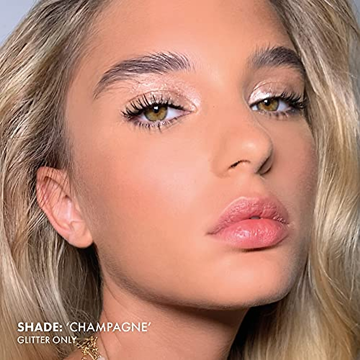 ICONIC LONDON Glaze Crayon | Dual Ended Eyeshadow Stick for Sparkling, Wet-Look Glazed Effect, Cruelty Free, Vegan Makeup, Original (Champagne) 0.92 oz