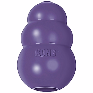 KONG Senior - Dog Toy with Gentle, Natural Rubber - Durable Dog Toy for Older Dogs - Use Treats with Stuffable Chew Toy - Treat Toy for Chewing & Fetching - for Large Dogs
