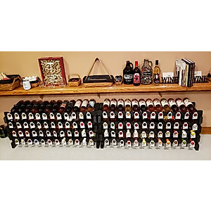 Stackable Modular Wine Rack Wine Storage Rack Wine Holder Display Shelves for Wine Cellar or Basement, Freestanding Wine Rack Thick Wood Wobble-Free (Black, 12 X 6 Rows (72 Slots))