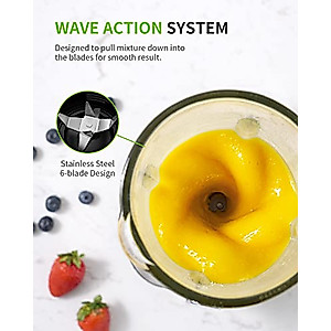 Blender for Shake and Smoothies, SHARDOR Powerful 1200W Countertop Blender for Kitchen, 52oz Glass Jar, 3 Adjustable Speed Control for Frozen Fruit Drinks, Smoothies, Sauces & More, Sliver