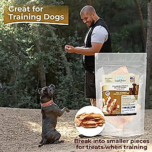 Loyal Paws Chicken Jerky Dog Treats Made in USA Only - Natural, Healthy, Premium, Human Grade, 100% Chicken - Grain Free - Training Treats for Small, Medium, and Large Dogs 4oz