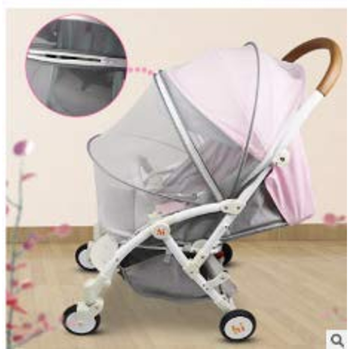 Joyooss Stroller Mosquito Net, Baby Mosquito Net, Large Size Netting with Stroller Hook - Grey