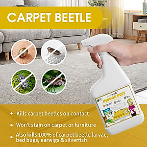 BugPursuit - 24oz Indoor Pest Control for Ant, Fly, Flea,Tick, Roach, Spider, Moth, Carpet Beetle and More, Plant Based Insect Killer for Home & Kitchen Use, Natural Solution, Pets & Family Safe