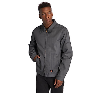 Dickies mens Unlined Eisenhower Jacket work utility outerwear, Charcoal, Large US