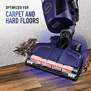 Hoover Power Drive Bagless Multi Floor Upright Vacuum Cleaner with Swivel Steering, for Pet Hair, UH74210M, Purple