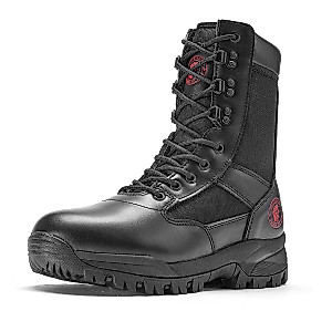 ROCKROOSTER VEGA - Men's Tactical Boots 8 Inches Lightweight Combat Outdoor Rubber Outsole Boots AB2663-10.5