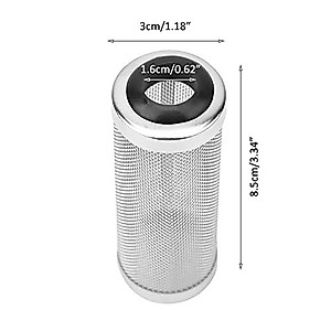 Yosoo Health Gear Shrimp Filter Guard, 2 Piece Stainless Steel Aquarium Mesh Filter, Intake Strainer Filter, Fish Tank Filter Inlet Inflow Basket, Protecting Fish from Inhalation(Large 16mm)