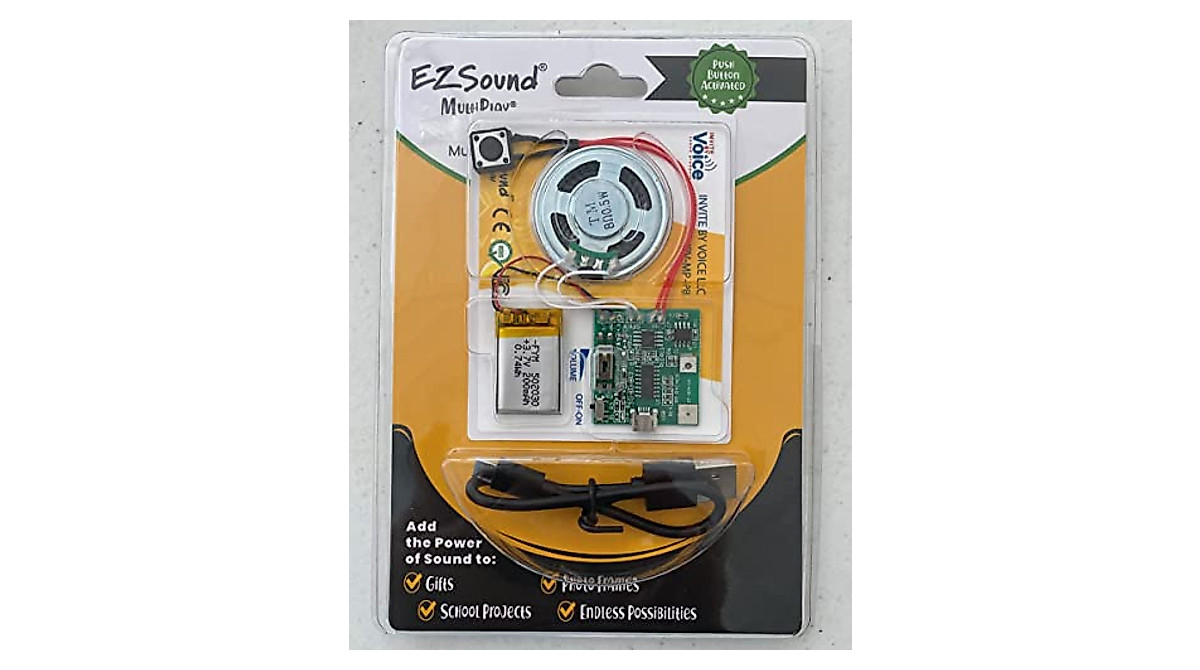 EZSound Multiplay Push Button Recordable Sound Chip | Plays Multiple ...