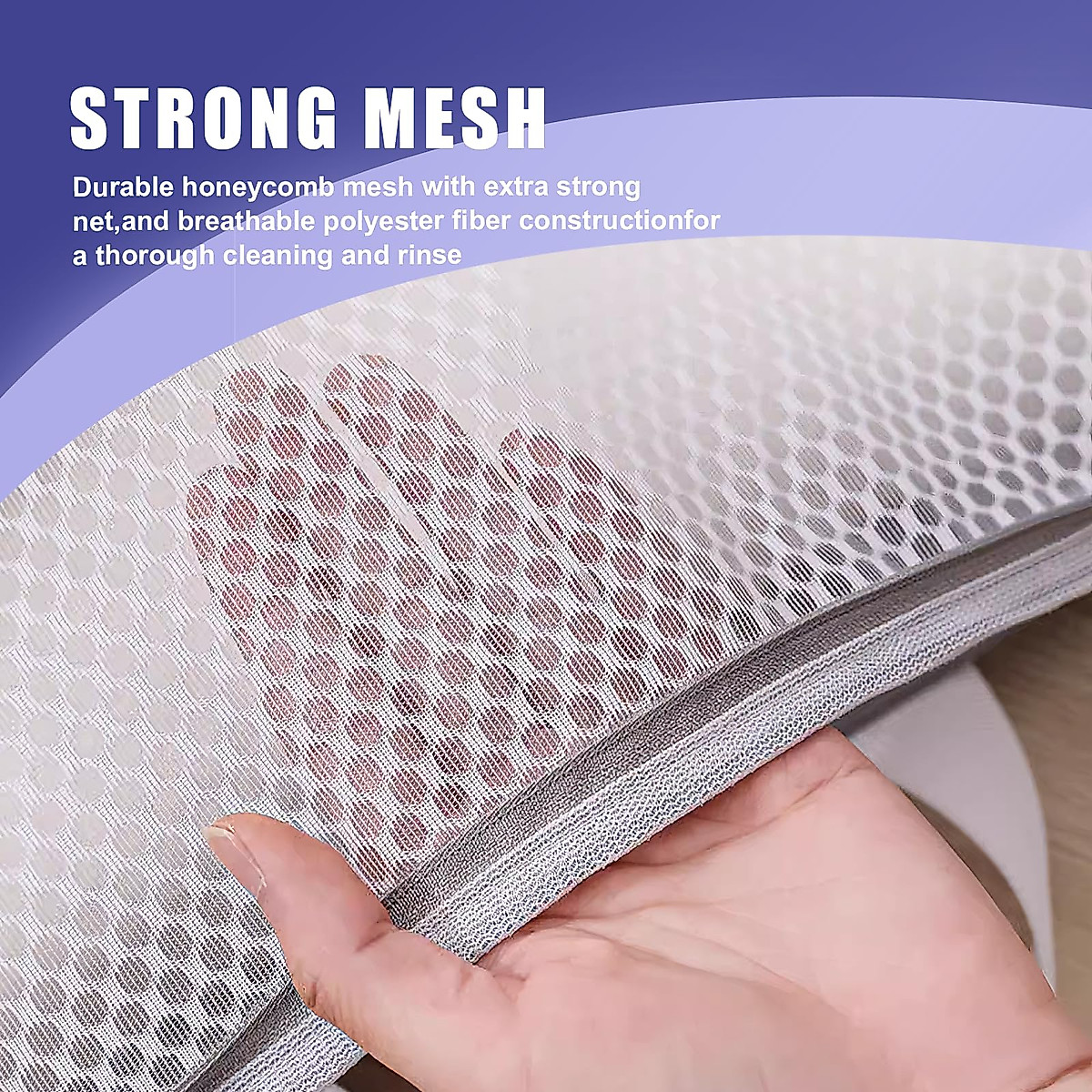 AZRDXSD 2Pcs Laundry Bags, Delicate Honeycomb Mesh Laundry Bag, Home Laundry Supplies, Clothes Laundry Mesh, 16 * 20 Inch Clothes Washing Bag for Washing Machines, Travel Storage and Organization Bag