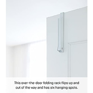 Yamazaki Home 7161 Over The Door Alloy Steel Hooks - Folding Hanging Coat Rack