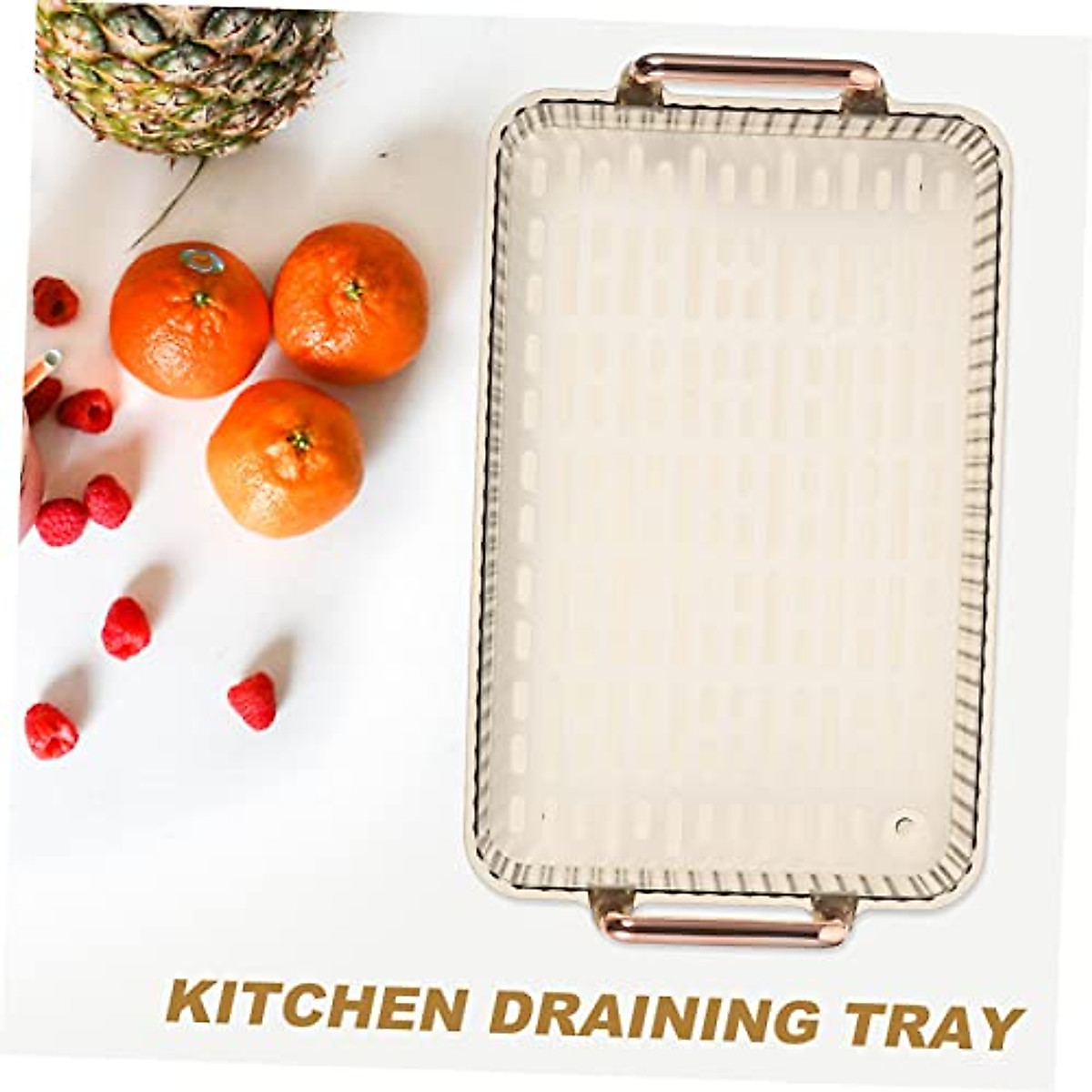 Zerodeko 3pcs Drain Tray draining Fruit Serving Tray drip Catcher Tray Kitchen soap Tray Household Fruit Tray Sink Dishwasher Dish Tray Drying Rack Water Cup The pet Drying pad