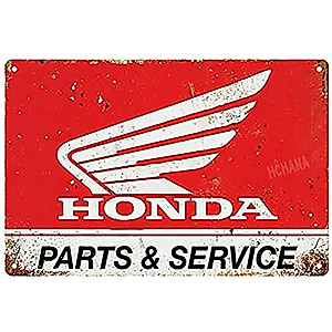 HCHANA Classic Car Brand Honda Garage Bar Wall Signs Decor Plaques Metal Crafts Print Painting Pin Up Signs Vintage Metal Plate Poster