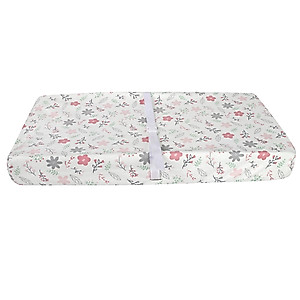 Fisher Price Changing Pad Cover Woodland Theme, Woodland Wonders Collection Waterproof Nursery Changing Pad Cover for Girls